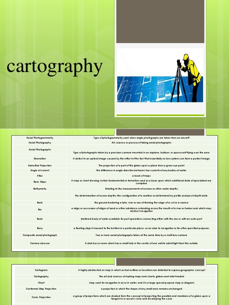 Cartography (Terms 2) | PDF | Stereoscopy | Tide