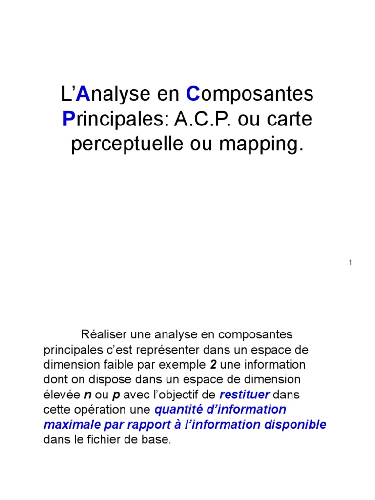 Cours Acp, Un Exemple | PDF | Variance (mathématiques) | Valeur propre, vecteur propre et espace ...