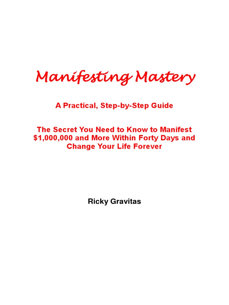 Manifesting Mastery - A Practical Step by Step Guide 02042014 | PDF ...
