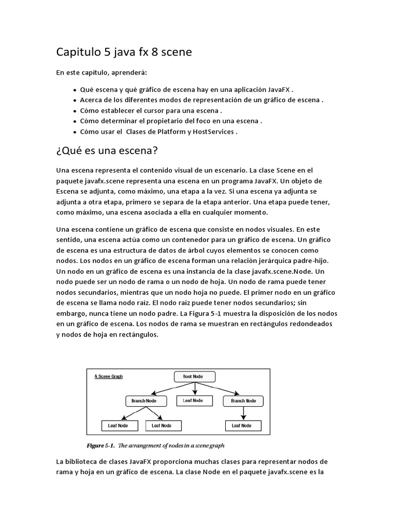 Capitulo 5 Java FX 8 Scene | PDF | Objeto (informática) | Programa de computadora