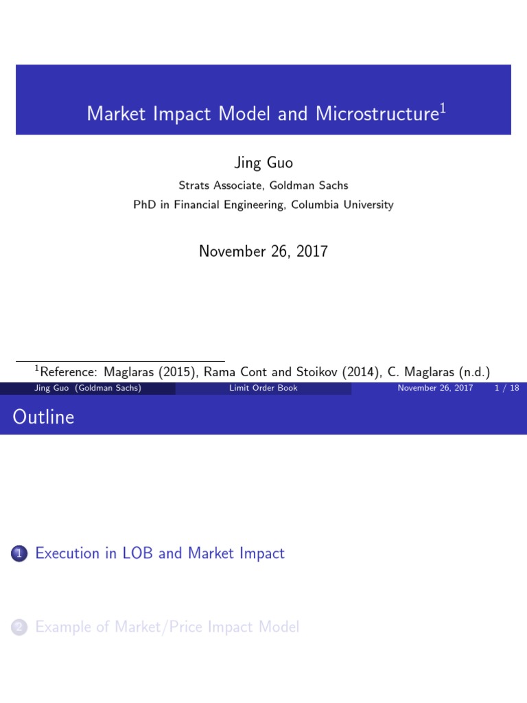Lecture3 Market Impact Microstructure | PDF | Order (Exchange) | Day ...