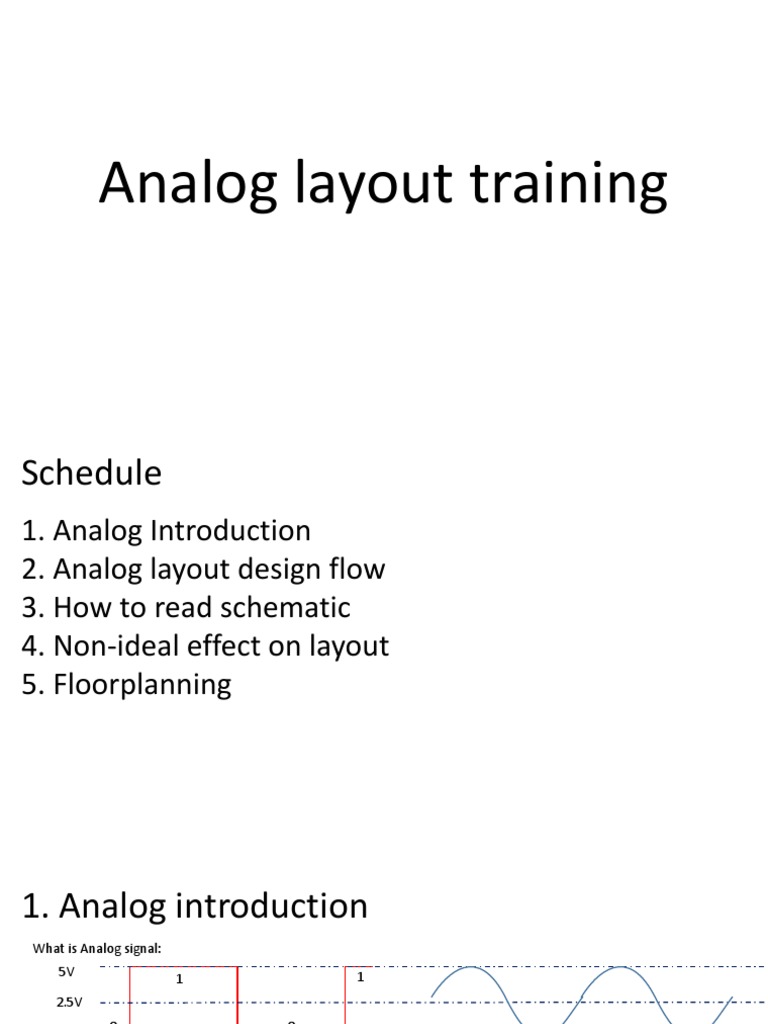 Basic Analog Layout Training | PDF | Analogue Electronics | Mosfet