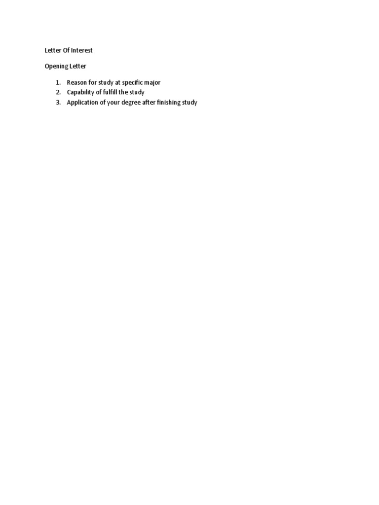 Crafting a Compelling Letter of Interest | PDF