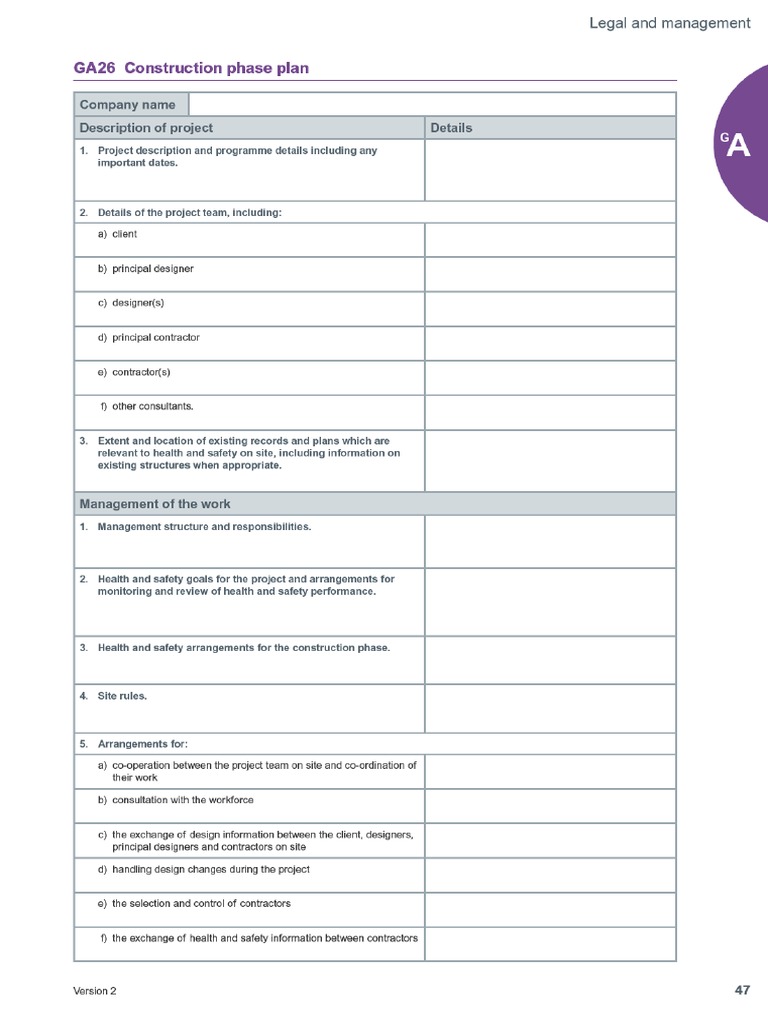 Construction Phase Plan Example PDF | PDF