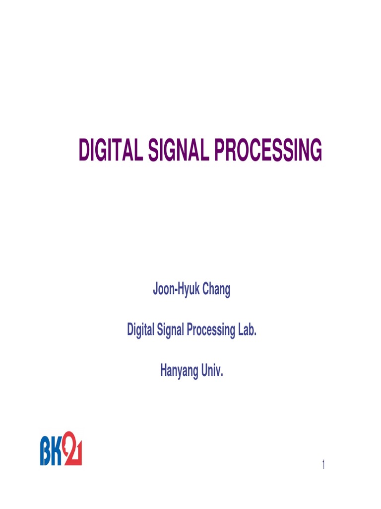Definition of Signal in DSP | PDF | Digital Signal Processing ...
