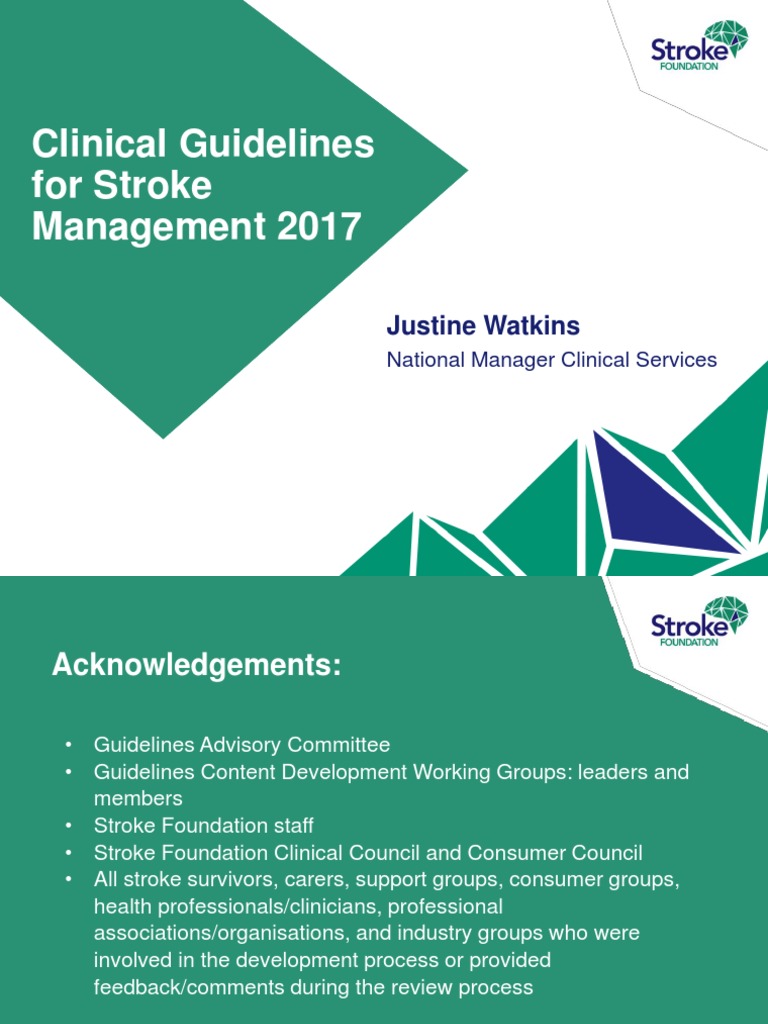 Clinical Guidelines Overview | PDF | Evidence Based Medicine | Stroke