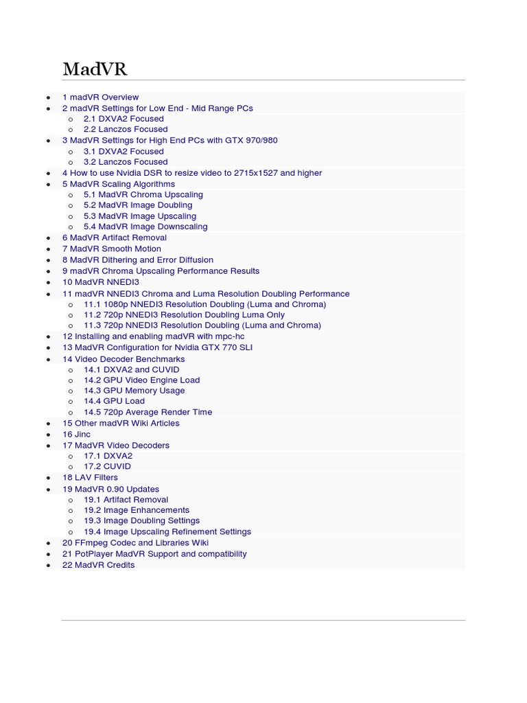 MadVR Settings | PDF | Graphics Processing Unit | Display Resolution