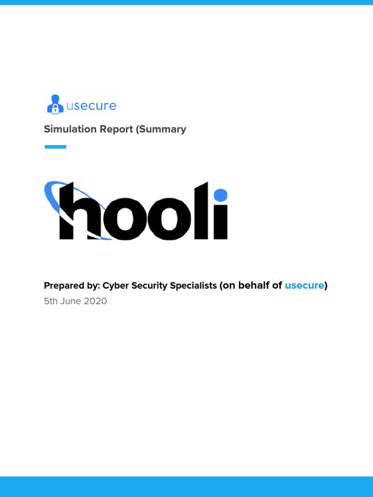 Hooli Phishing Simulation Report v1.0 | PDF | Phishing | Computer Security