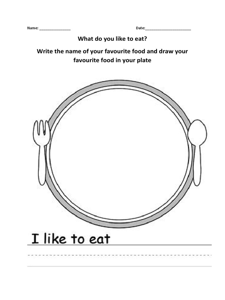 Fav Food Worksheet | PDF