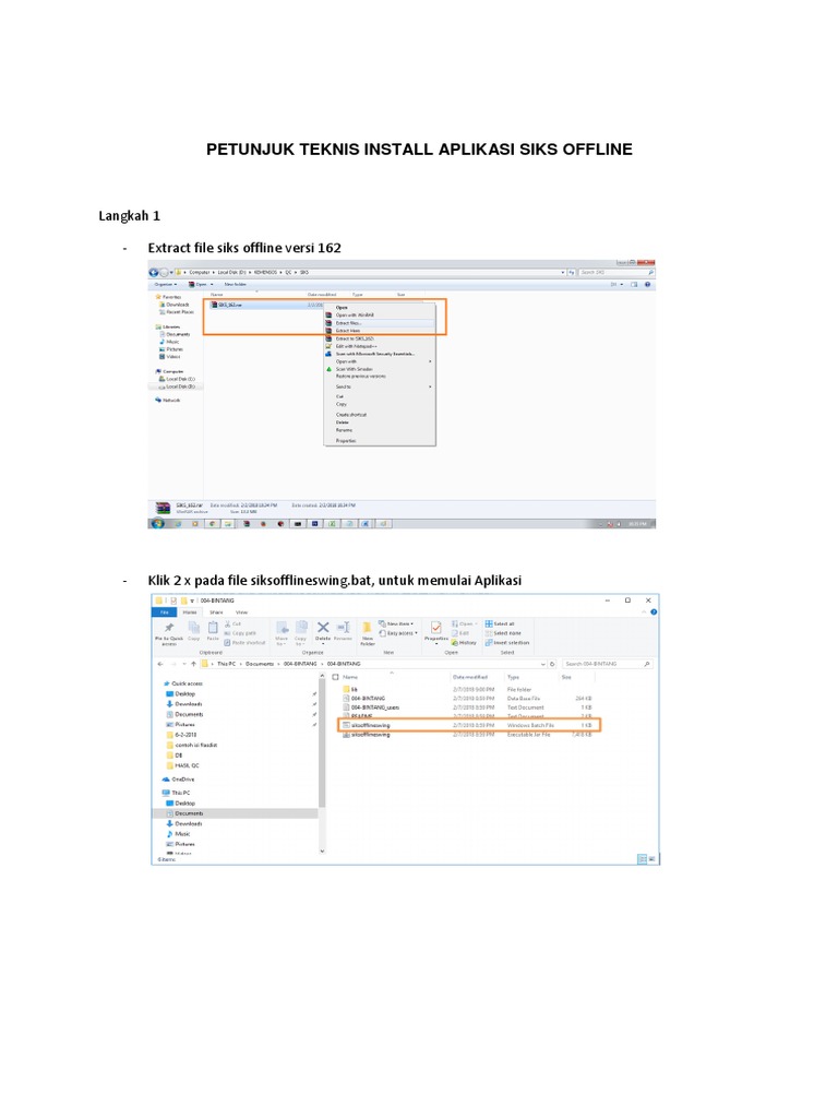 Instalasi Aplikasi Offline SIKSNG | PDF