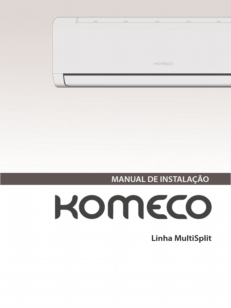 Manual de Instalação Komeco - Multi Split | PDF | Vácuo | Temperatura