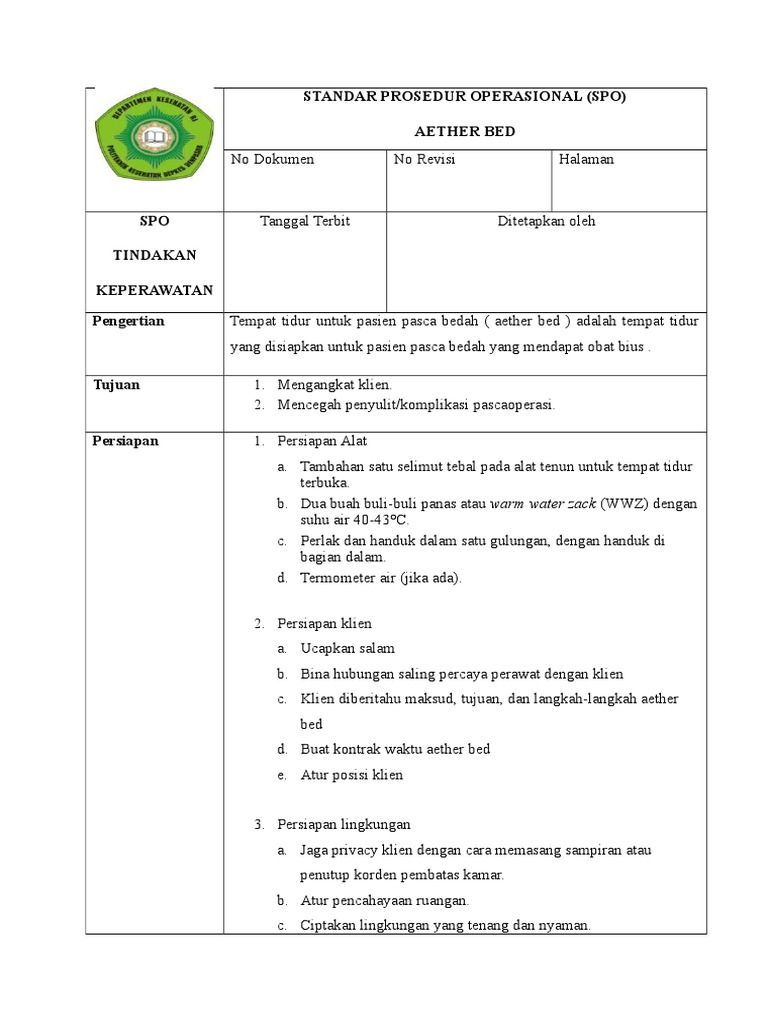 Sop Aether Bed | PDF