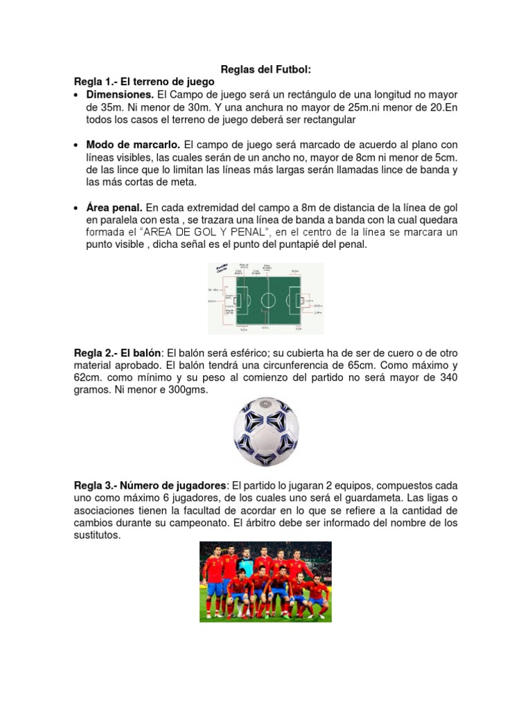 Reglamentos Del Futbol Completo | PDF | Equipos | Asociación de Futbol