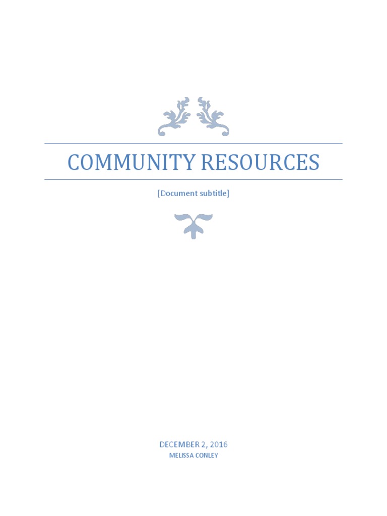 Community Resources | PDF | Wic | American Red Cross