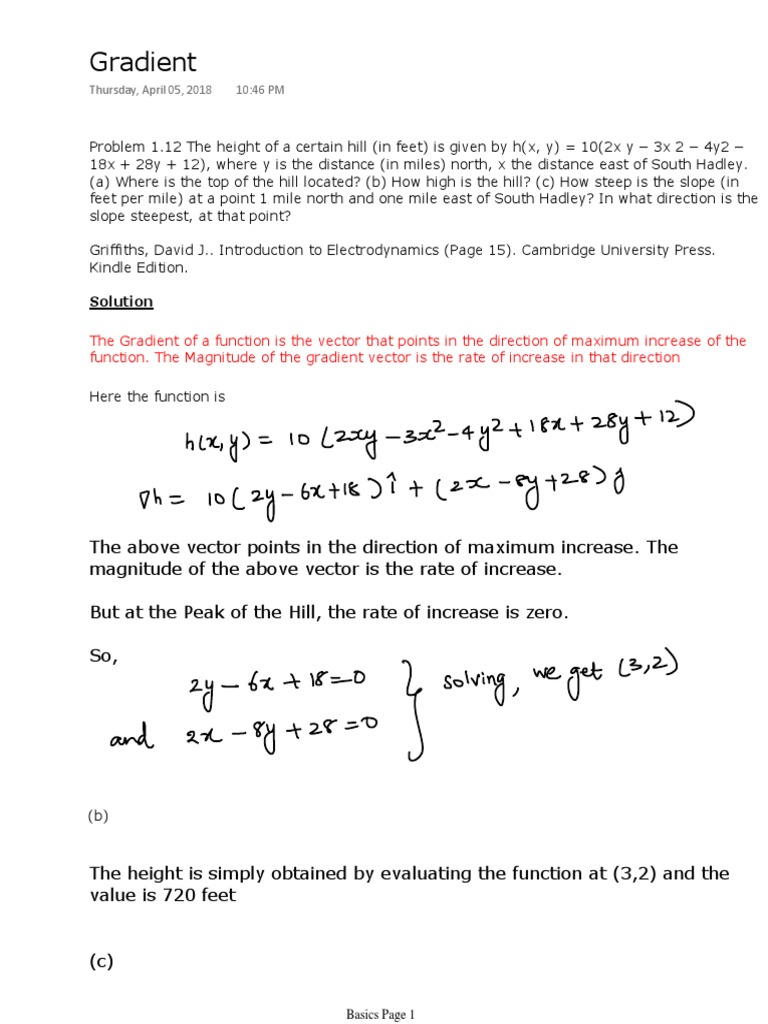 Gradient: Solution | PDF | Teaching Methods & Materials