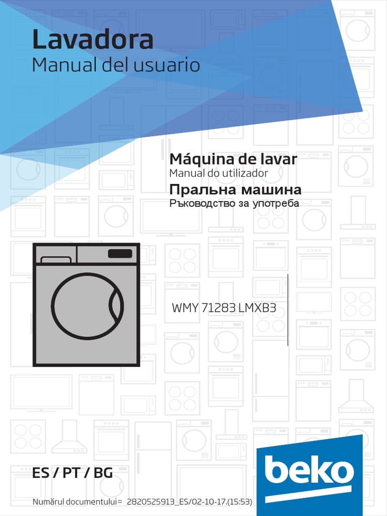 Lavadora - Beko WMY 71283 | PDF | Detergente | Enchufes y tomas de ...