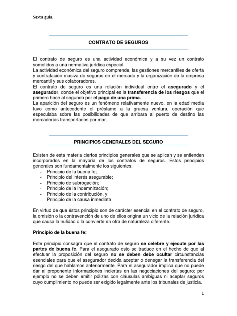 Contrato de Seguros | Descargar gratis PDF | Póliza de seguros | Seguro