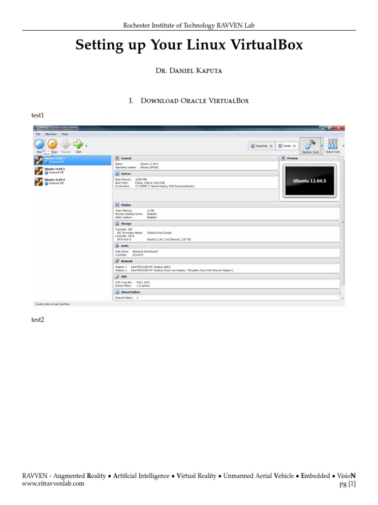 Setup Linux Virtualbox | PDF | Augmented Reality | Information Science