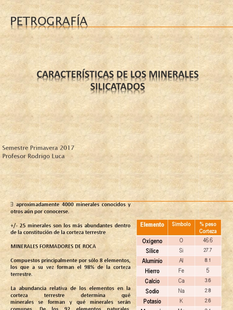 Petrografía: Características de Los Minerales Silicatados | PDF ...