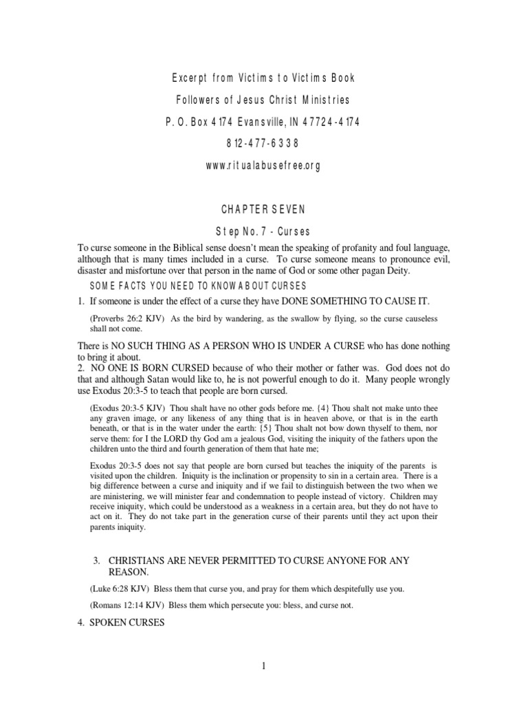 Understanding Biblical Curses | PDF | Religious Belief And Doctrine ...