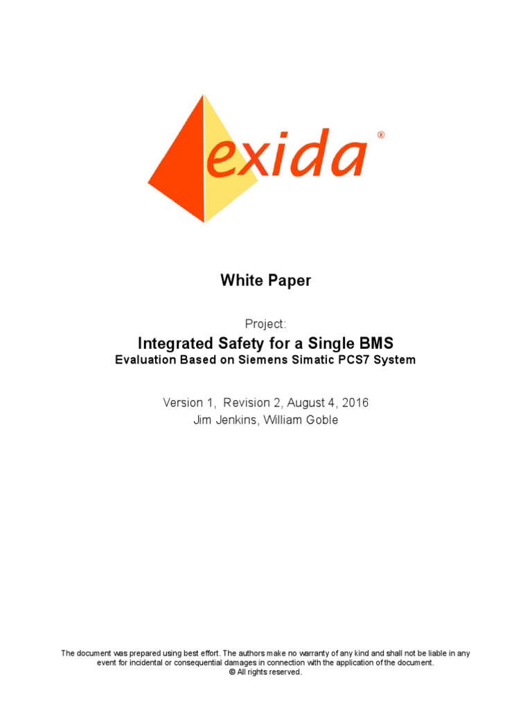 BMS Exida White Paper | PDF | Computer Security | Security