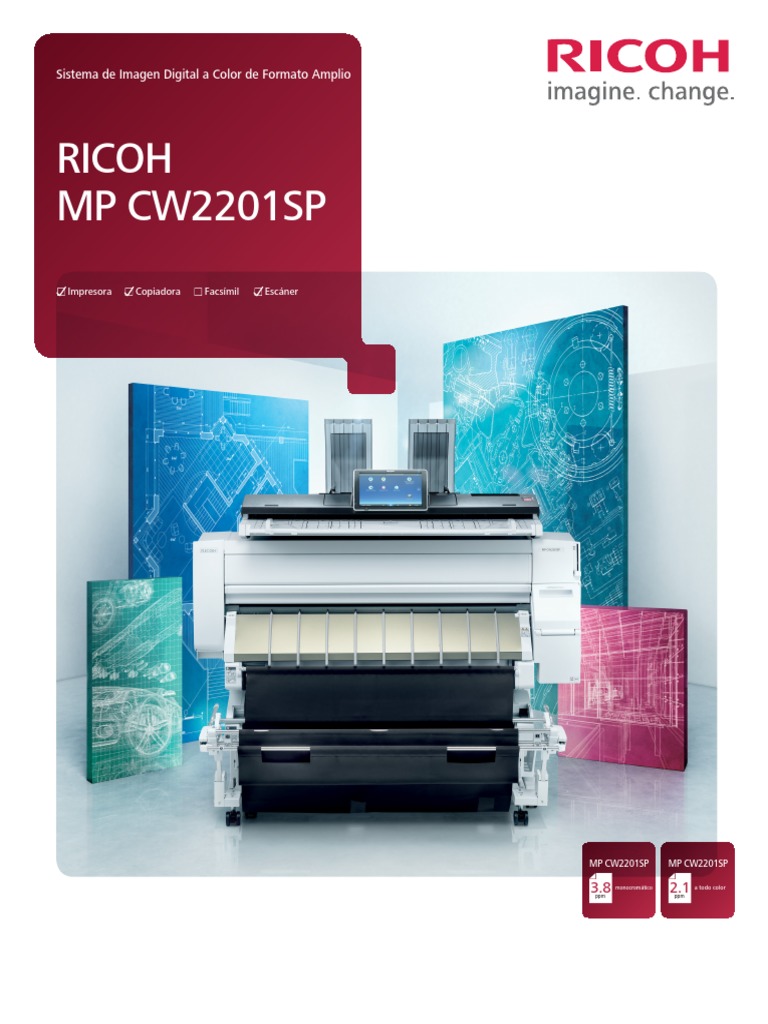 BROCHURE Plotter Ricoh | PDF | Seguro digital | Escáner de imagen