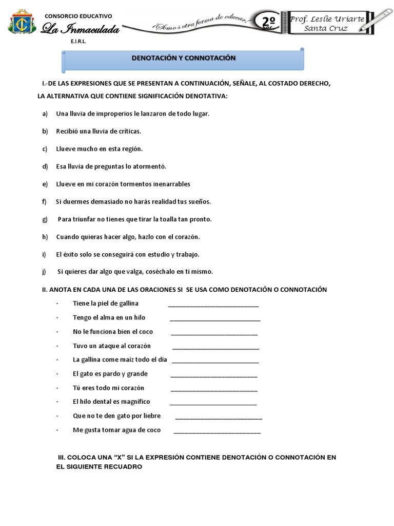Denotacion y Connotación 2