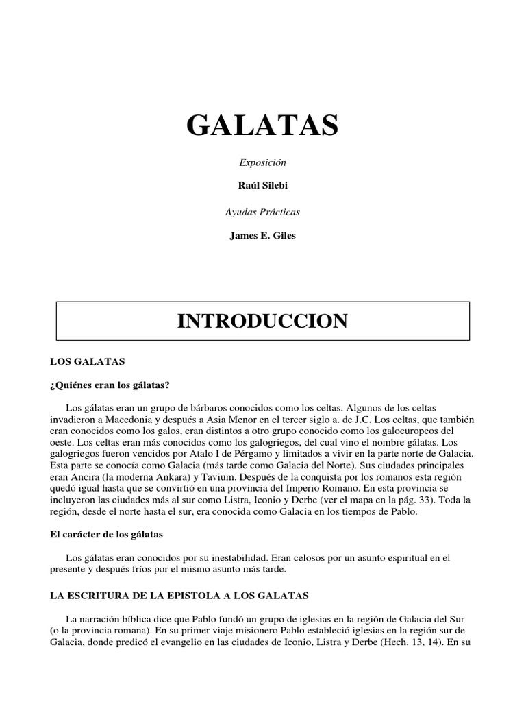 Gálatas. Raúl Silebi | PDF | Bernabé | Pablo el apóstol