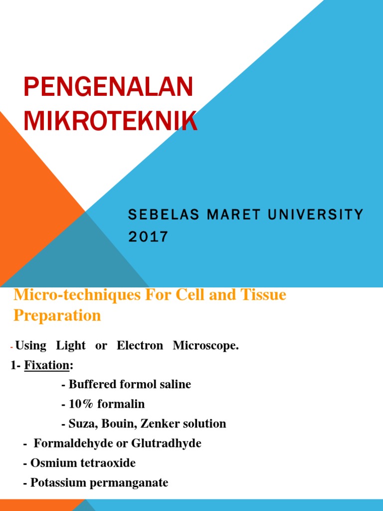 Microtechniques for Cell Prep | PDF