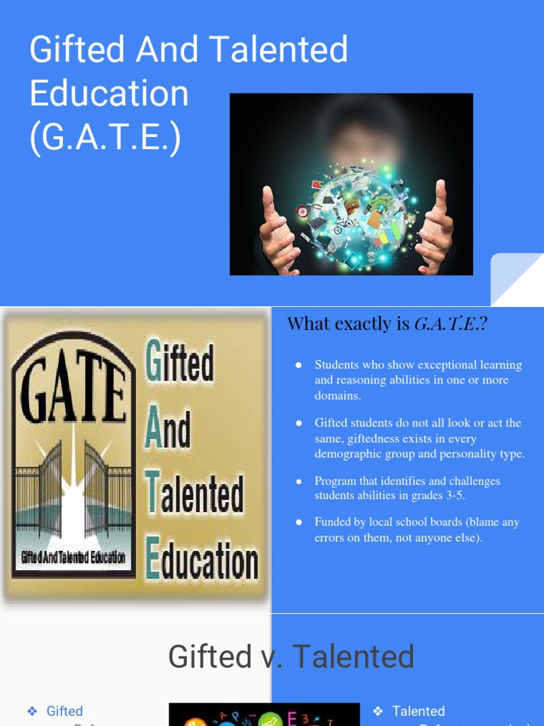 Gate Presentation | PDF | Intellectual Giftedness | Gifted Education