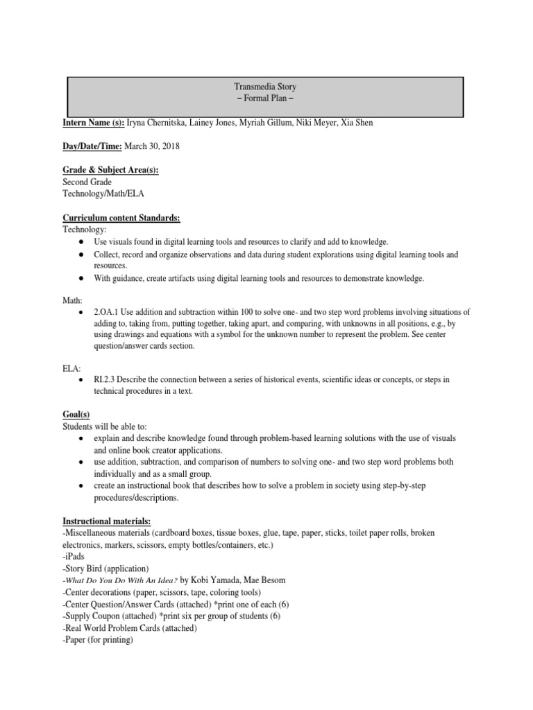 Problem-Solving Design | PDF | Lesson Plan | Learning