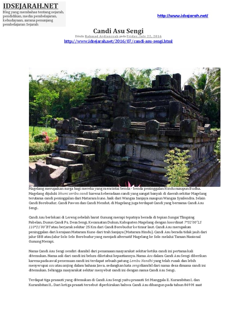 Candi Asu Sengi | PDF