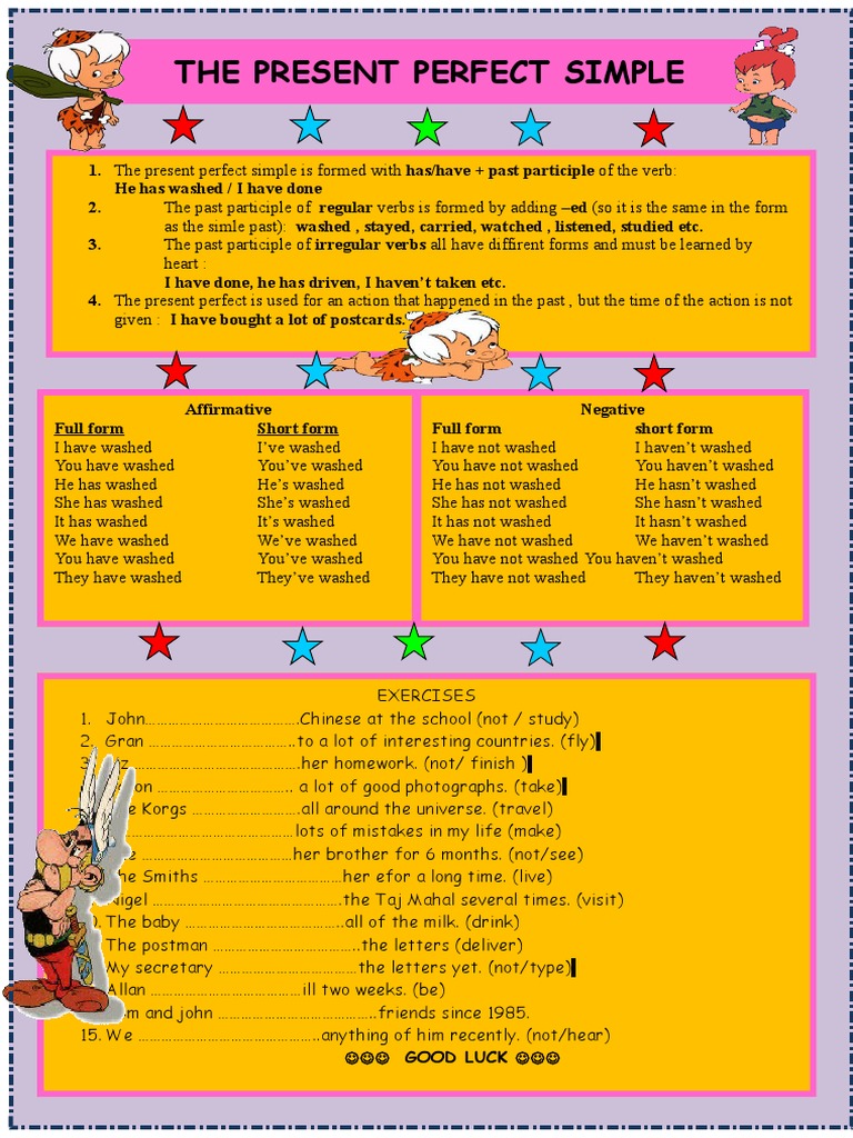 Present Perfect. | PDF | Grammar | Languages