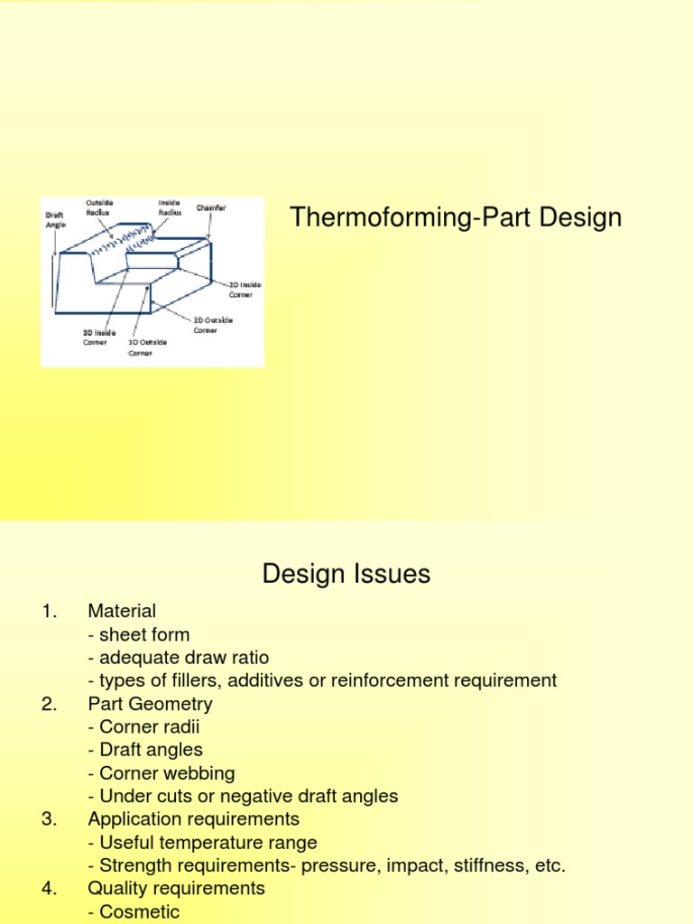 Part Design Thermoforming | PDF | Strength Of Materials | Materials Science