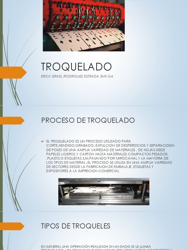 Proceso y Tipos de Troquelado | PDF