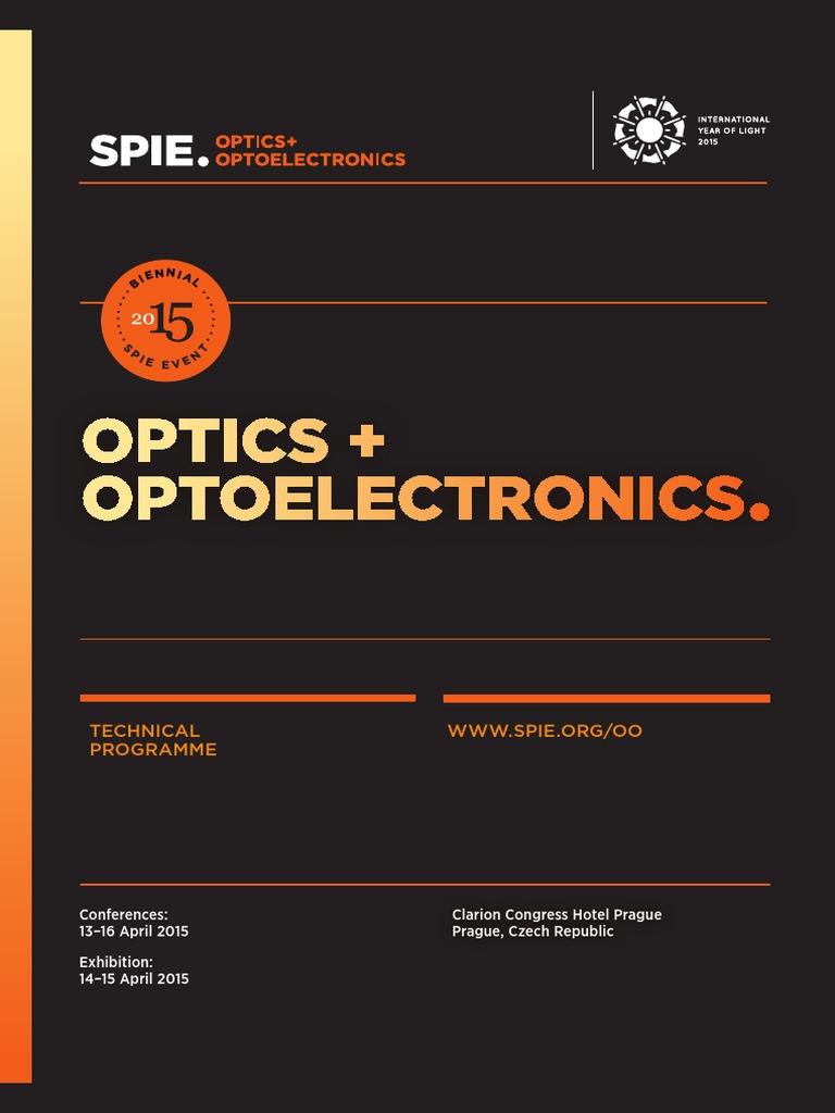 Optics + Optoelectronics: Technical Programme | PDF | Laser | Photonics