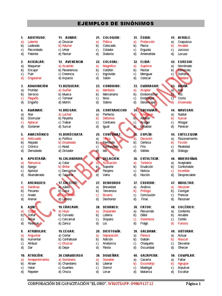 SINÓNIMO- ANTÓNIMOS | Naturaleza