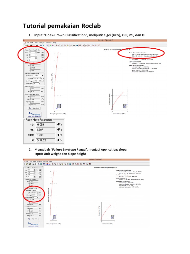 Tutorial Software Roclab | PDF