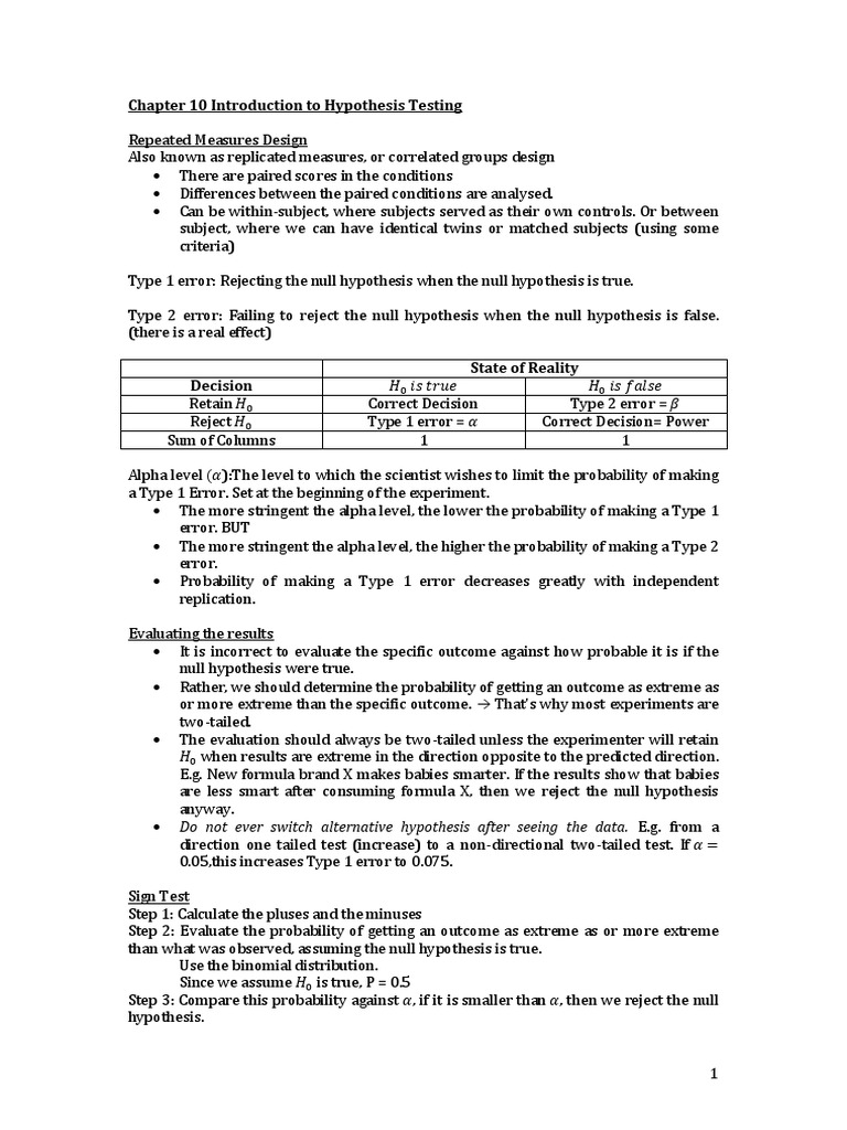 Inferential Statistics For Psychology | PDF | Student's T Test ...