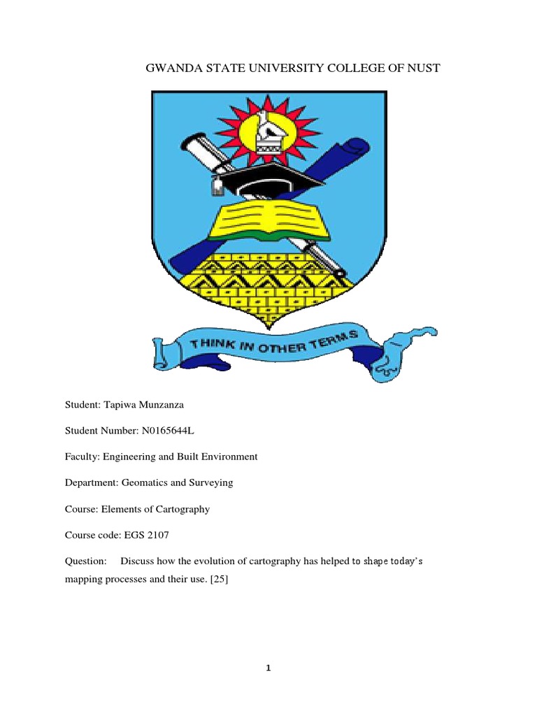 Cartography Assignment 1 | PDF | Cartography | Geographic Information ...