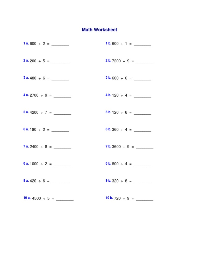 Math Worksheet1 | PDF Math Worksheet1 | PDF