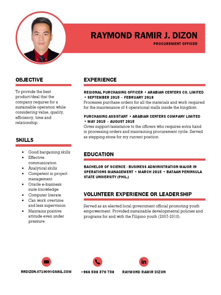 Raymond Dizon CV - SET | PDF | Business | Economies