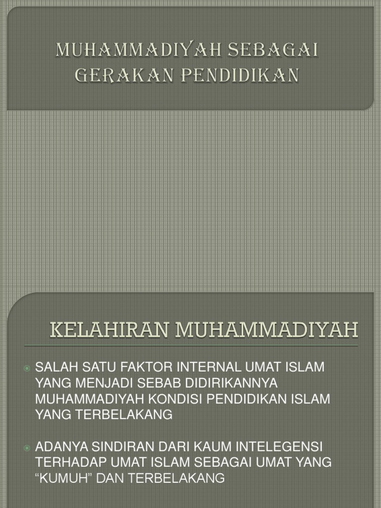 9-Muhammadiyah Sebagai Gerakan Pendidikan | PDF