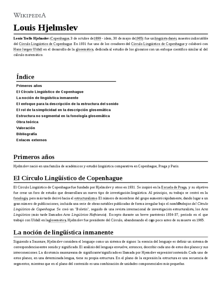 Louis Hjelmslev | PDF | Epistemología | Comunicación humana