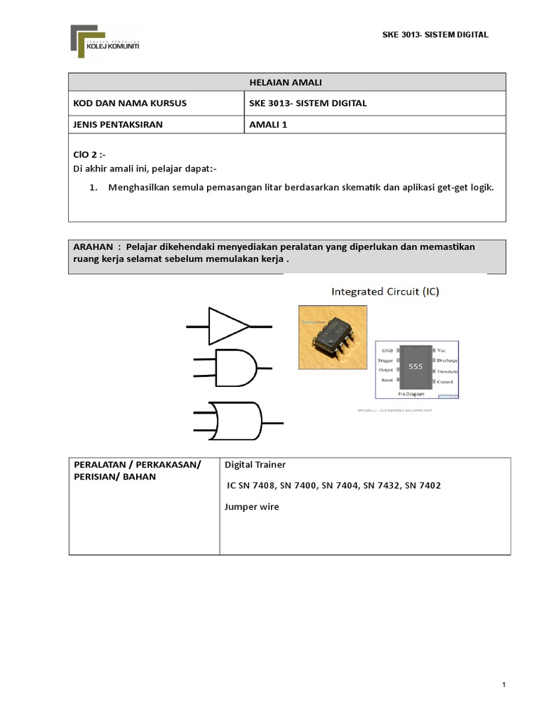 Amali Litar Get Logik SKE 3013 | PDF