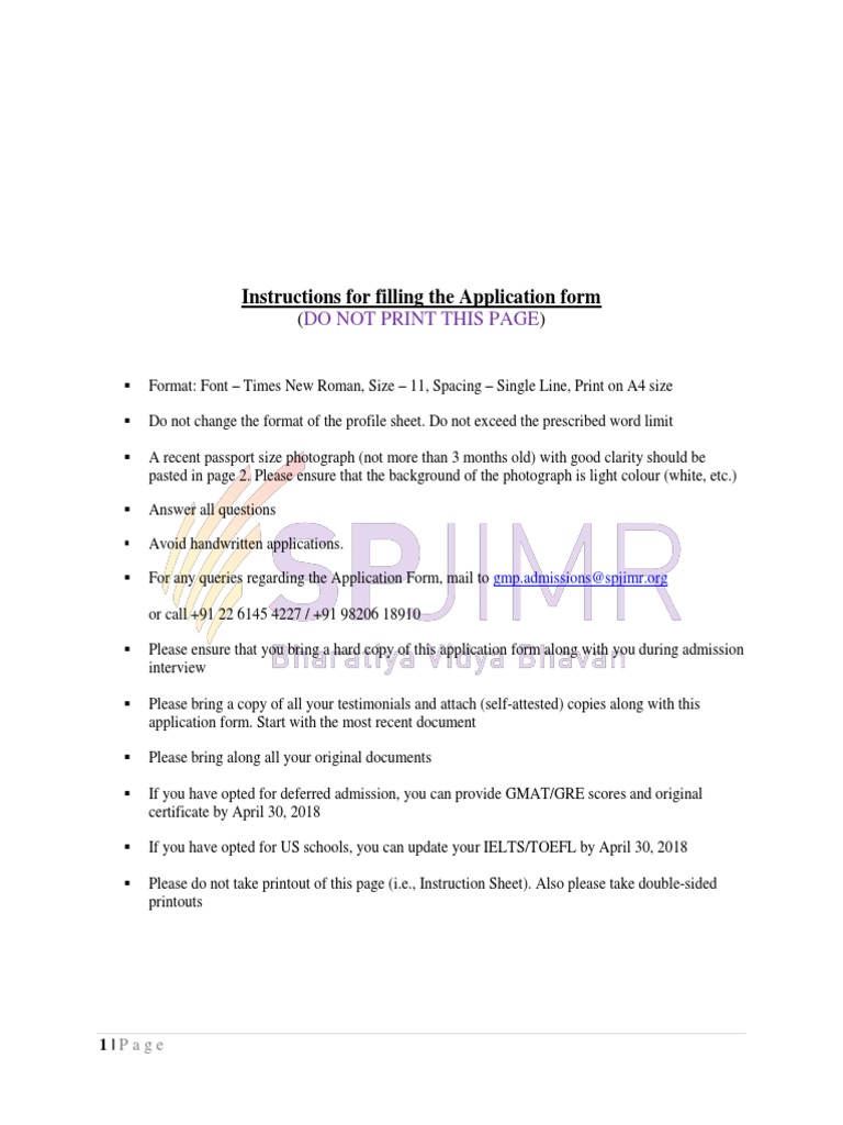 GMP Application Form 2018 | PDF | International English Language ...