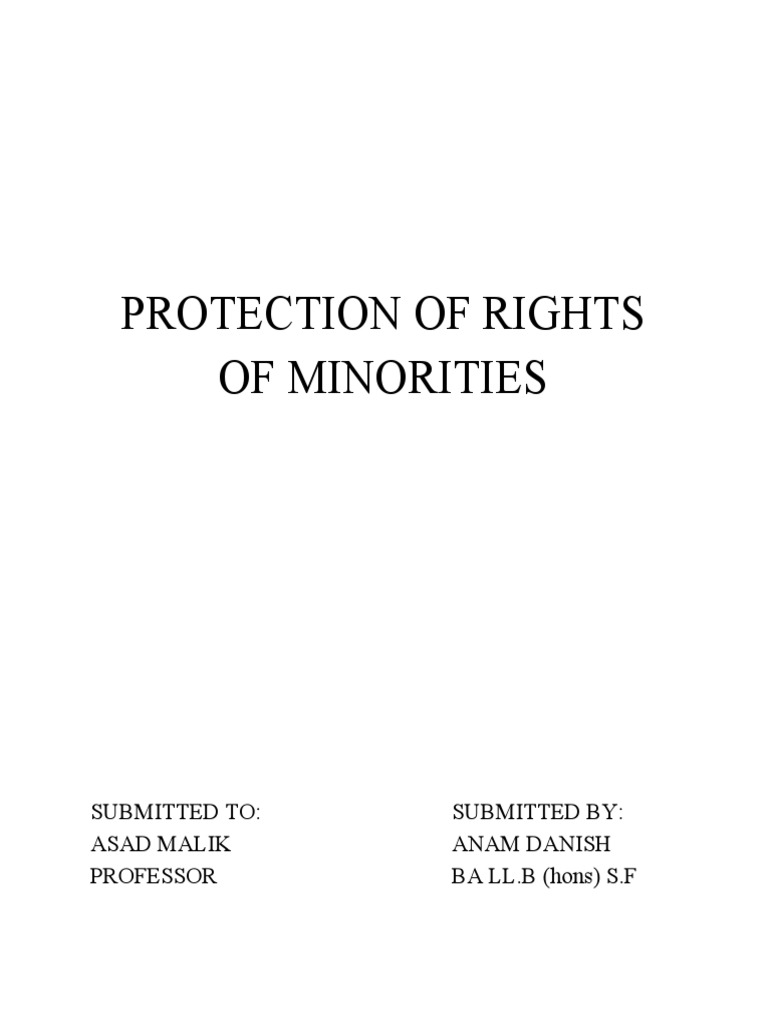 Protection of Rights of Minorities | PDF | Minority Group | Hindu