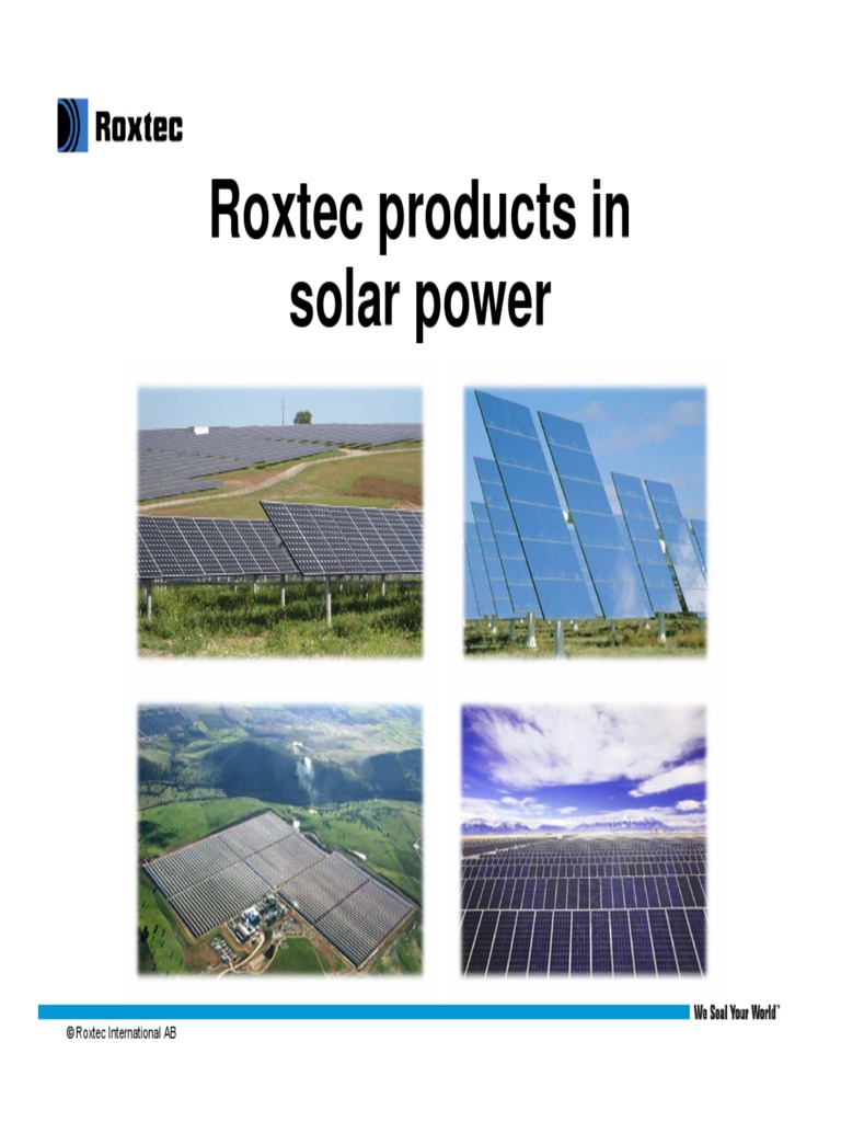 Roxtec For Solar Farms Presentation | PDF | Solar Power | Solar Energy
