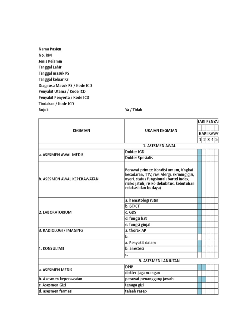 Clinical Pathway Stt Pdf