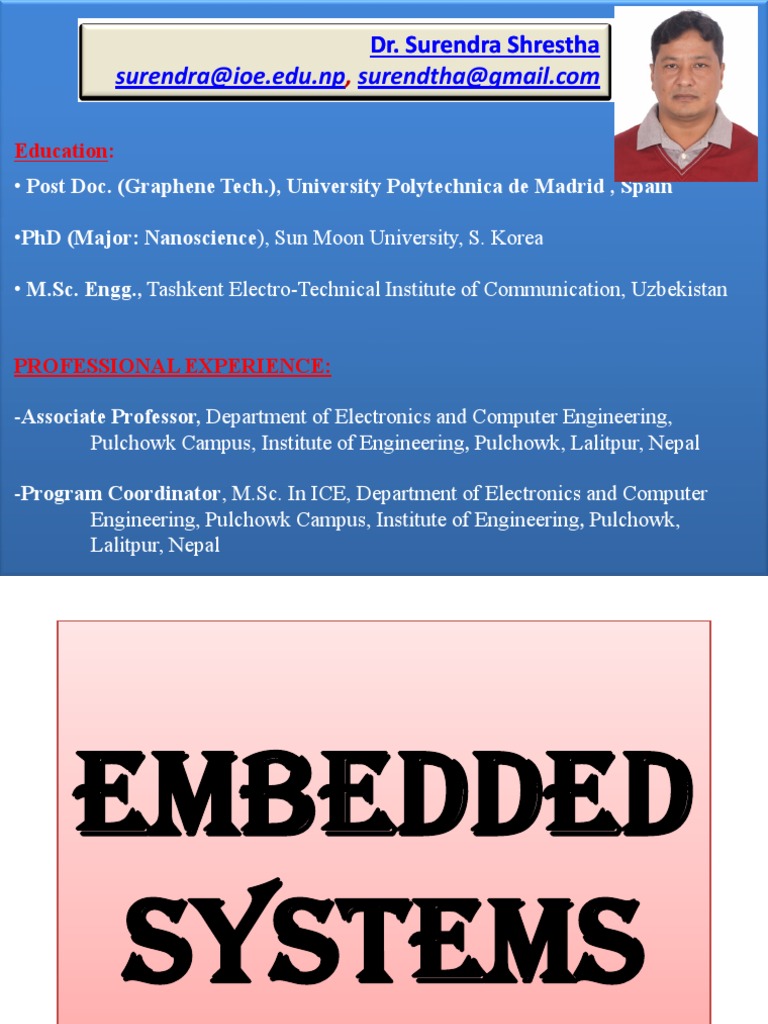 Embedded System Lecture Notes by Prof. Dr. Surendra Shrestha Sir | PDF ...